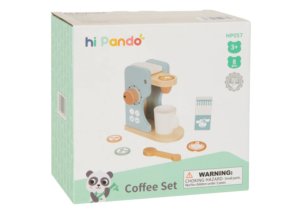 Wooden Coffee Machine - hi Pando – Katsu Kids